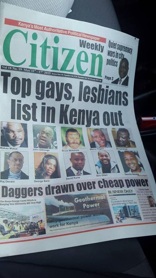 Tabloid joins politician, bishops in targeting LGBTI Kenyans